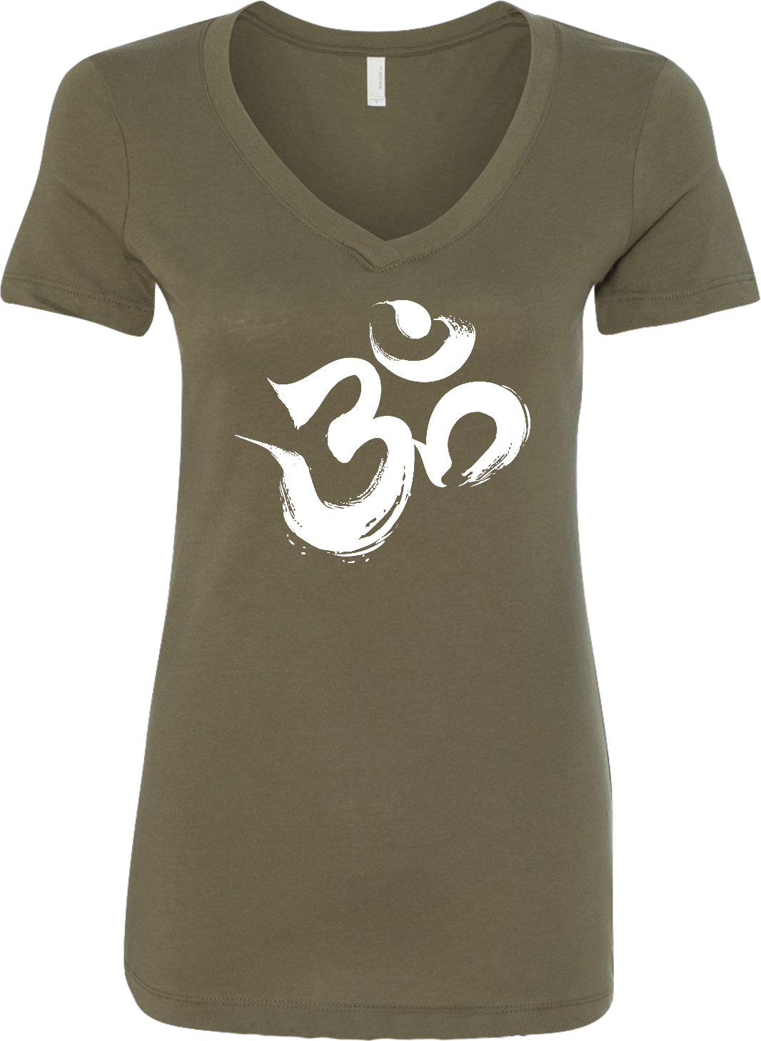 Womens Yoga T-shirt Brushstroke Aum Blended V-neck | eBay